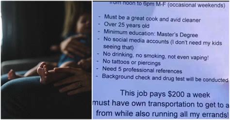 US Mom Called Out For Ridiculous Demands In Babysitter Ad
