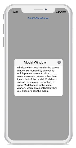 Modal Window Popup Sfpopuplayout Xamarinios Syncfusion