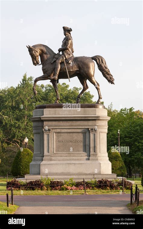 Bronze Statue Of George Washington In Boston Public Garden In Boston