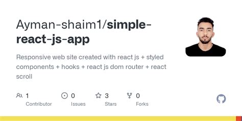 Github Ayman Shaim1simple React Js App Responsive Web Site Created