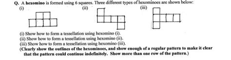 Solved Q A Hexomino Is Formed Using 6 Squares Three