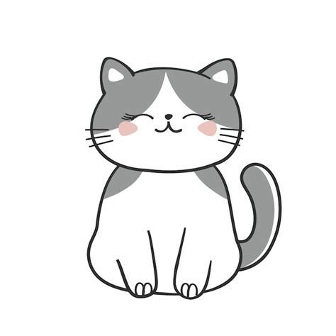 Premium Vector Cute Cartoon Cat Illustration
