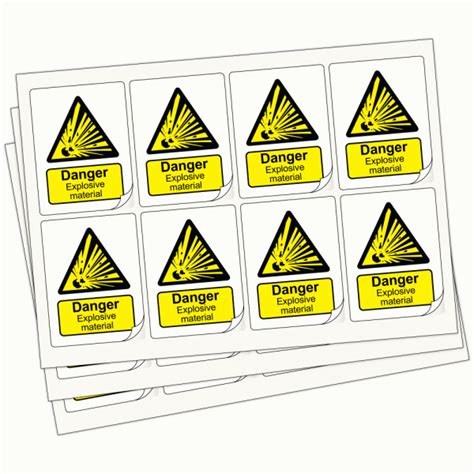 Buy Danger Explosive Material Labels Danger And Warning Stickers