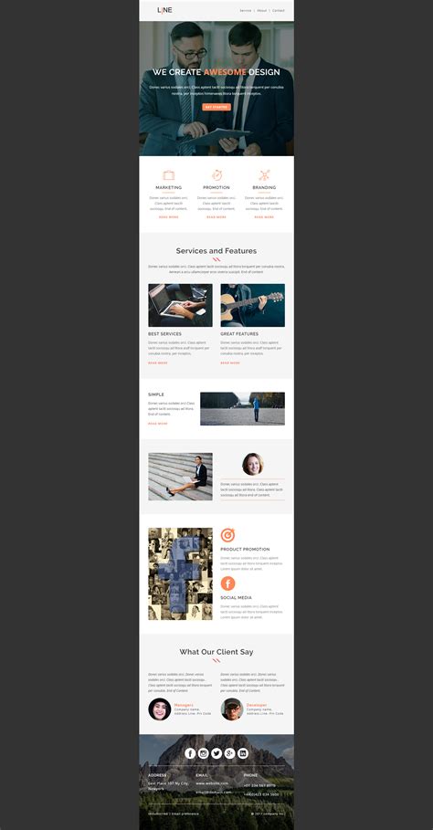 Multipurpose Responsive Email Template Designed For Corporate Office Bu Email Marketing