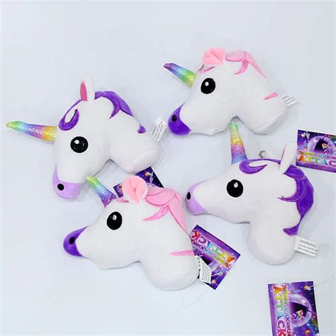 1pc New Plush Rainbow Unicorn Keychain Stuffed Toys Horse Key Ring