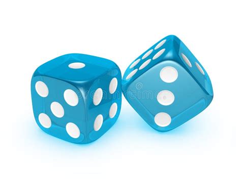 Translucent Blue Dice On White Background Stock Illustration Illustration Of Number Addict