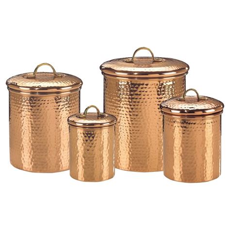 Old Dutch Hammered 4 Piece Kitchen Canister Set And Reviews Wayfair