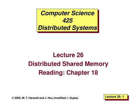Ppt Computer Science 425 Distributed Systems Powerpoint Presentation Id 3107202
