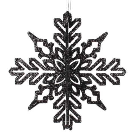 6 Black 3d Glitter Snowflake 3bag 1 Smiths Food And Drug