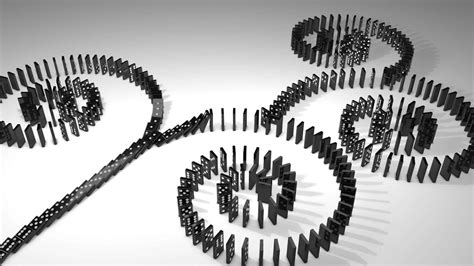 Dominos Effect 3d Animation Flip Fall Interaction Art 23959510
