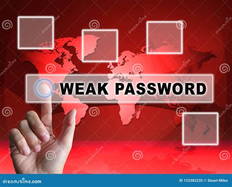 Password Weak Hacker Intrusion Threat 3d Illustration Stock