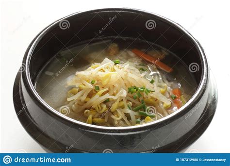 Korean Food Rice In Soy Sprout Soup Stock Photo Image Of Soup Korean