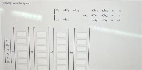 Solved Point Solve The System Chegg Com