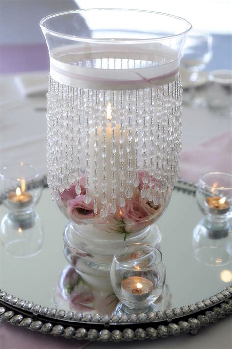 Hurricane Vase Wedding Centerpieces Pinterest