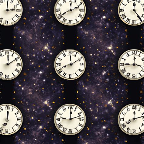 Stars Space Clocks Repeating Tile Art Deco Pattern Photograph