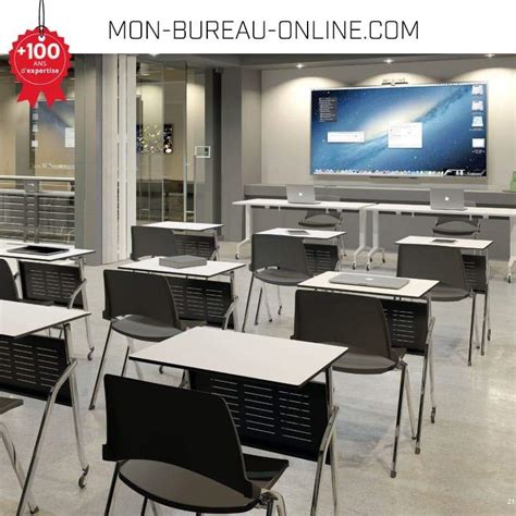 Table Professionnelle De Formation Individuelle Pliante Sur Roulettes