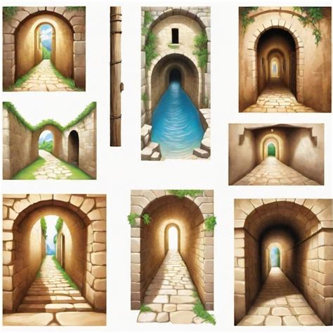 Secret Passage Map Detailed Vector Set Premium Ai Generated Vector