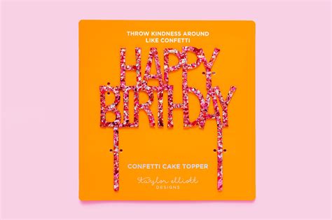 Happy Birthday Pink Cake Topper Party Supplies Celebration