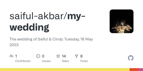 Github Saiful Akbar My Wedding The Wedding Of Saiful And Cindy Tuesday 16 May 2023