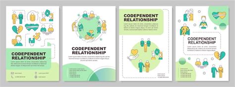 Premium Vector Green Codependent Relationship Brochure Template Leaflet Design With Thin