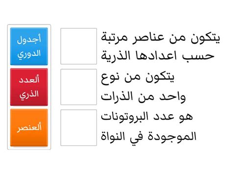 العناصر والمركبات Match Up