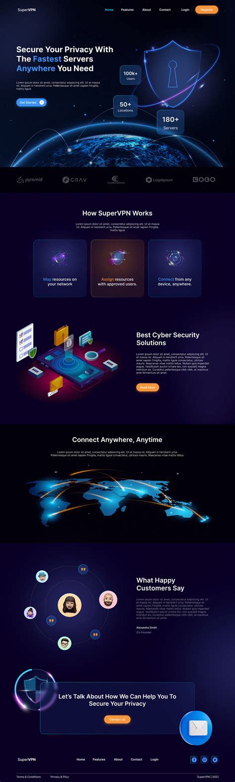 VPN Website UI Design Behance