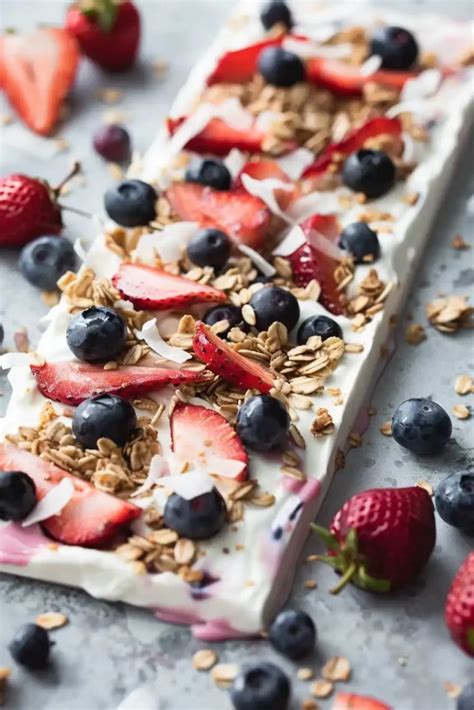 Frozen Yogurt Bark Your New Favorite Snack Mmmrecipes Easy And