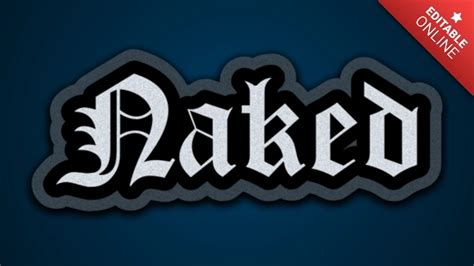 Naked Gangster Text Effect Generator