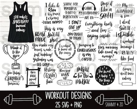 Workout Svg Gym Svg Bundle Fitness Svg Exercise Svg Etsy The Best