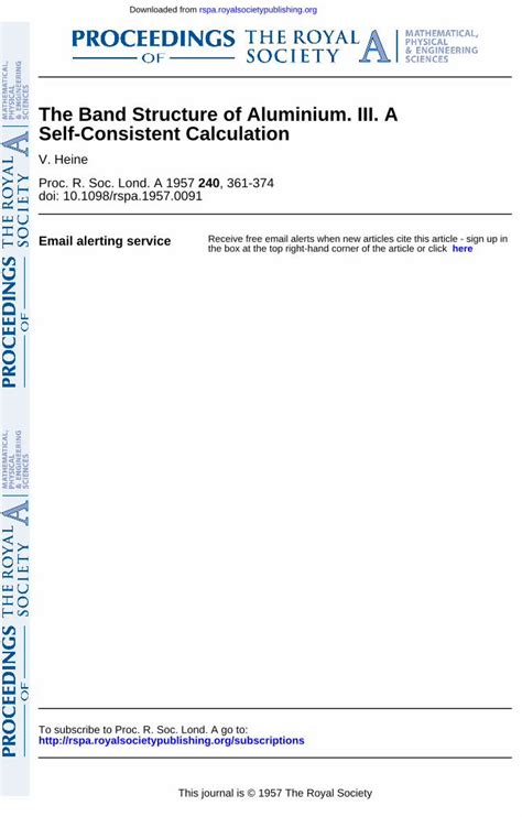 Pdf The Band Structure Of Aluminium Iii A Self Consistent Calculation Dokumen Tips