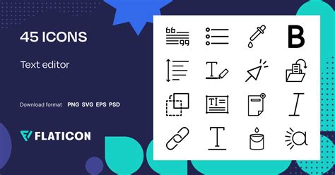 Text Editor Icon Pack 45 SVG Icons