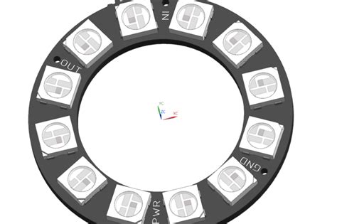 Adafruit Neopixel Ring X WS RGB LEDs Parasolid STEP IGES
