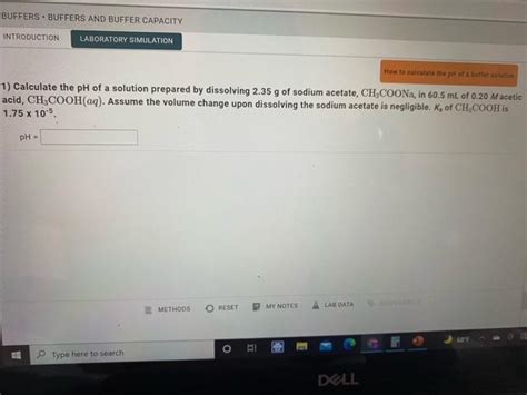 Solved Buffers Buffers And Buffer Capacity Introduction