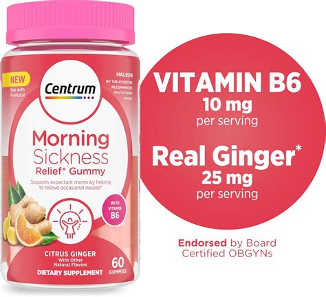 Centrum Morning Sickness Relief Gummies Citrus Ginger