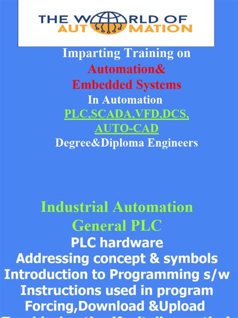 Automation Presentation Pdf Programmable Logic Controller Automation
