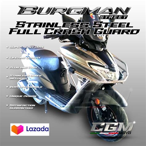 ⭐️suzuki Burgman Armor Crash Guard Full Half W Mdl Bracket Budget Meal Tdd Mdl Set Package