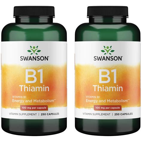 Swanson Vitamin B1 Thiamin Supplement Promotes Energy Nerve And Cell