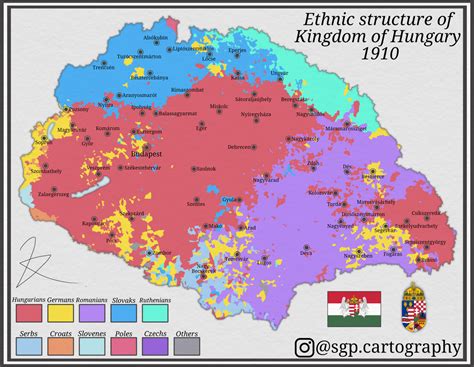 Kingdom Of Hungary Ethnic Map 1910 Rmapporn