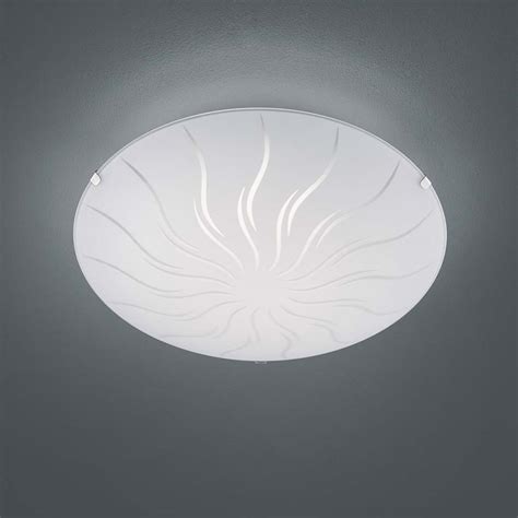 LED Deckenleuchte Weiß Rund Verzierungen Dimmbar 30 cm Ø