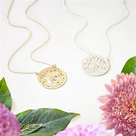 Monogram Script Circle Border Necklace Teen Jewelry Pottery Barn Teen