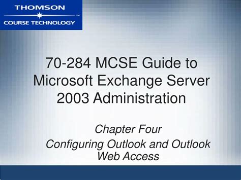 PPT 70 284 MCSE Guide To Microsoft Exchange Server 2003