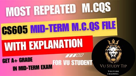 Cs605 Midterm Mcqs Filevu Cs605 Midterm Mcqshow To Get A In