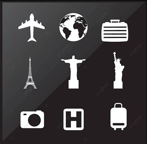 Travel Icons Phone Chuch Clock Vector Phone Chuch Clock Png And