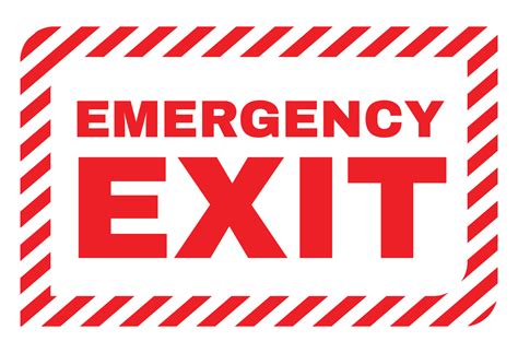 Signboard Emergency Exit 13147030 Vector Art At Vecteezy