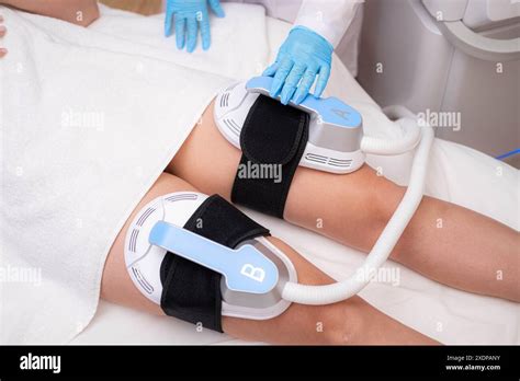 Professional Electrostimulation Session Close Up View O Therapist