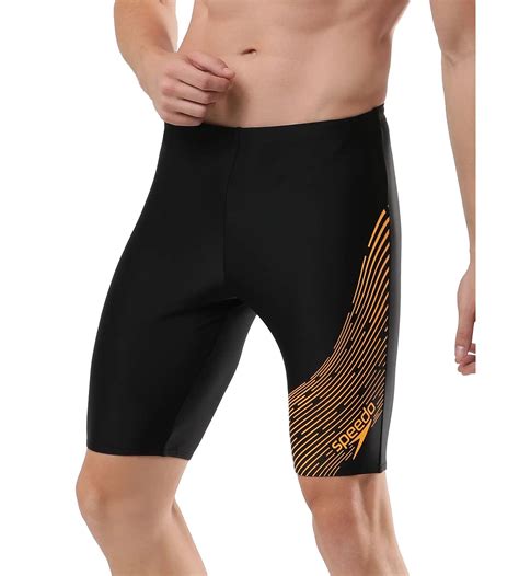 Buy Speedo Medley Logo Jammer Black Mandarin Peel Swimwear Online