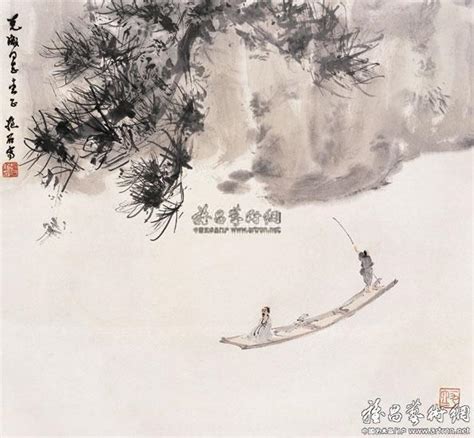 高士泛舟图傅抱石全集 第四卷 1960—1963年 傅抱石作品展傅抱石在线作品傅抱石纪念网站 雅昌艺术家网