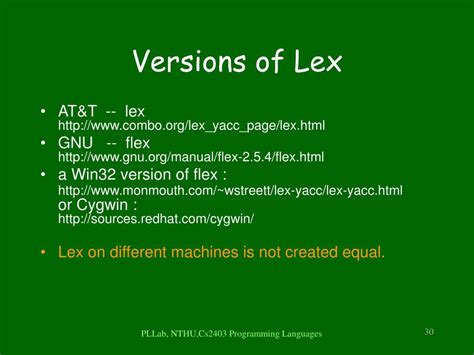 Ppt Lex Yacc Tutorial Powerpoint Presentation Free Download Id580744