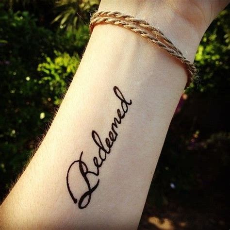 Redemption Word Tattoos