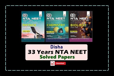 Pdf Disha 33 Years Neet Physics Chemistry And Biology Solved Papers